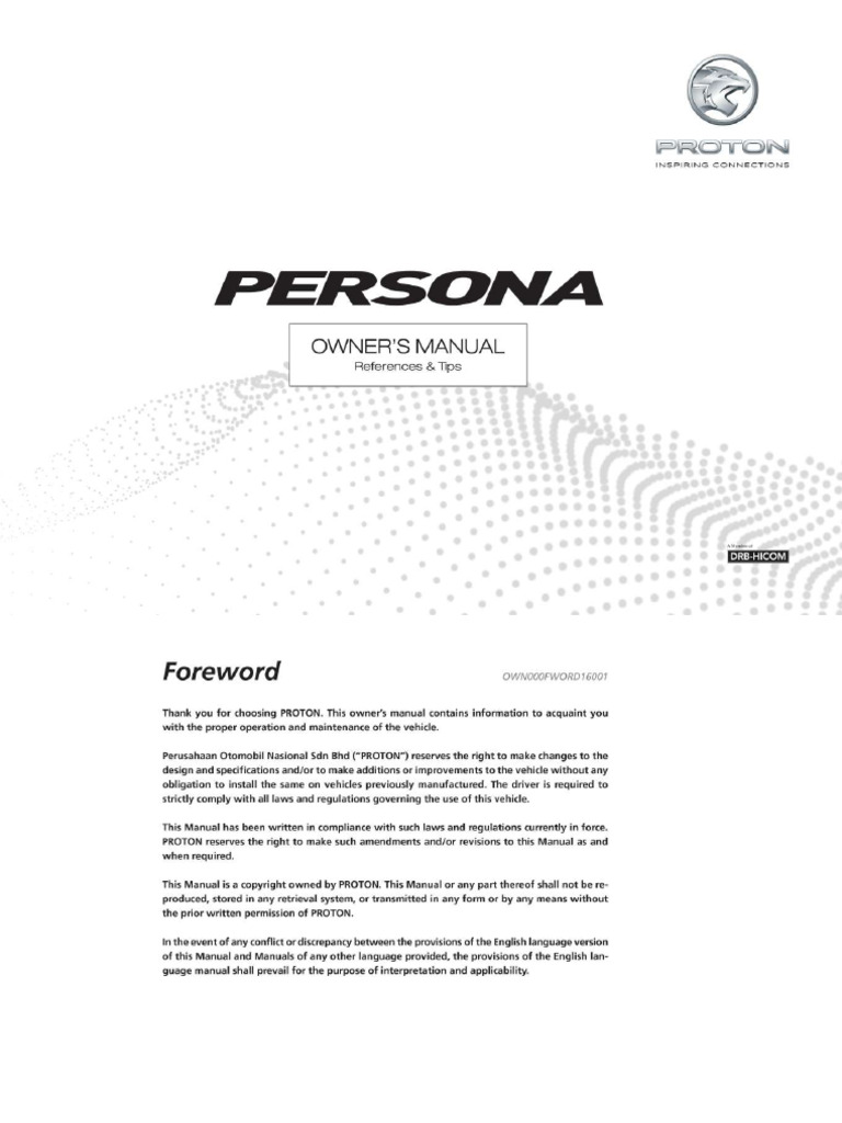 PERSONA Owners Manual Jan2024 Compressed | PDF | Airbag | Seat Belt