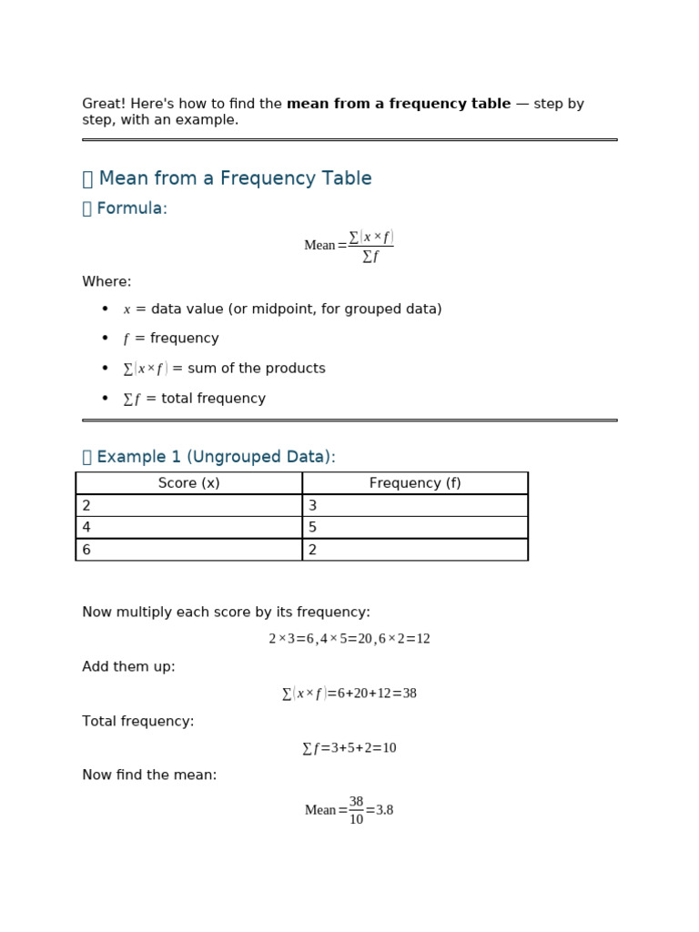 Formulas With Fractions | PDF
