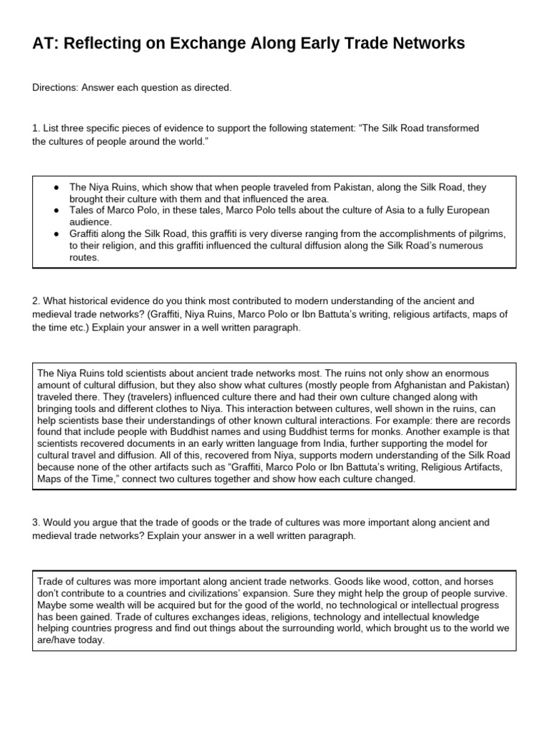 Reflecting On Exchange Along Early Trade Networks | PDF | Silk Road