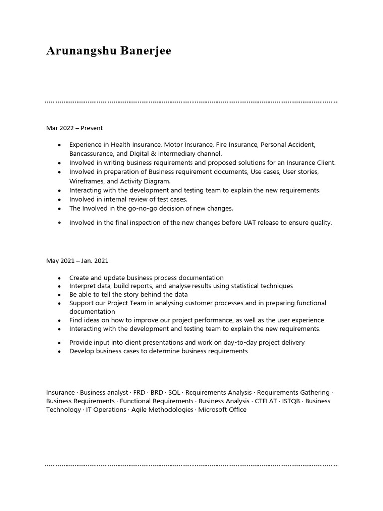 Arunangshu Banerjee_resume | PDF