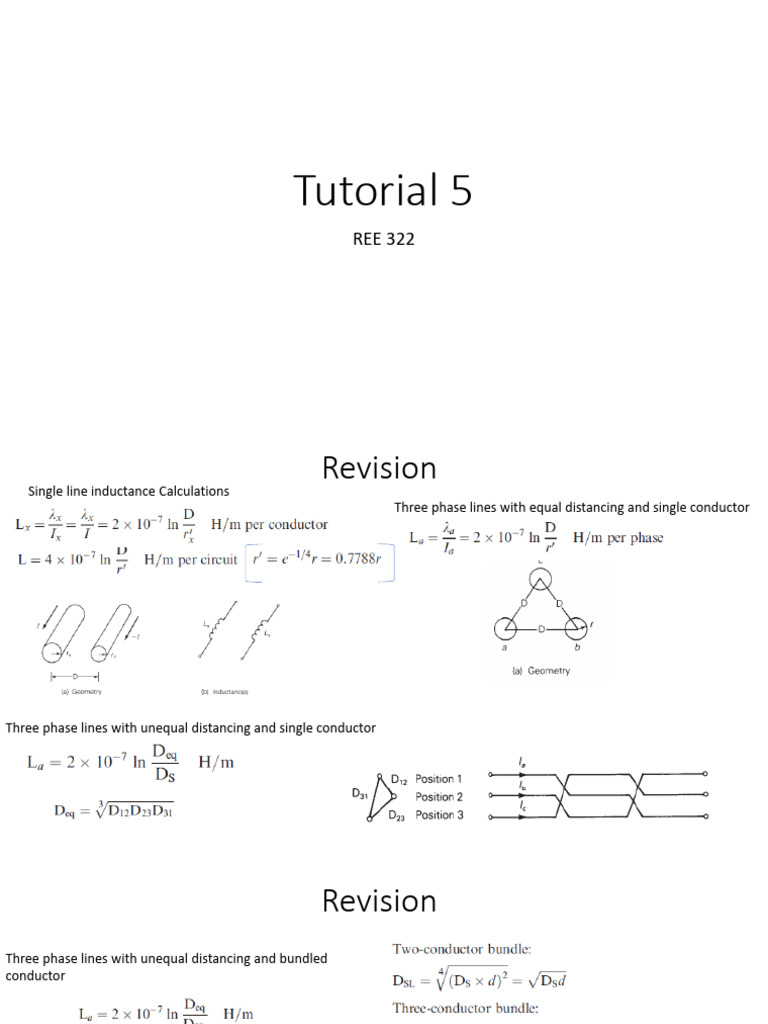 Tutorial 5 | PDF | Inductance | Electric Power Transmission