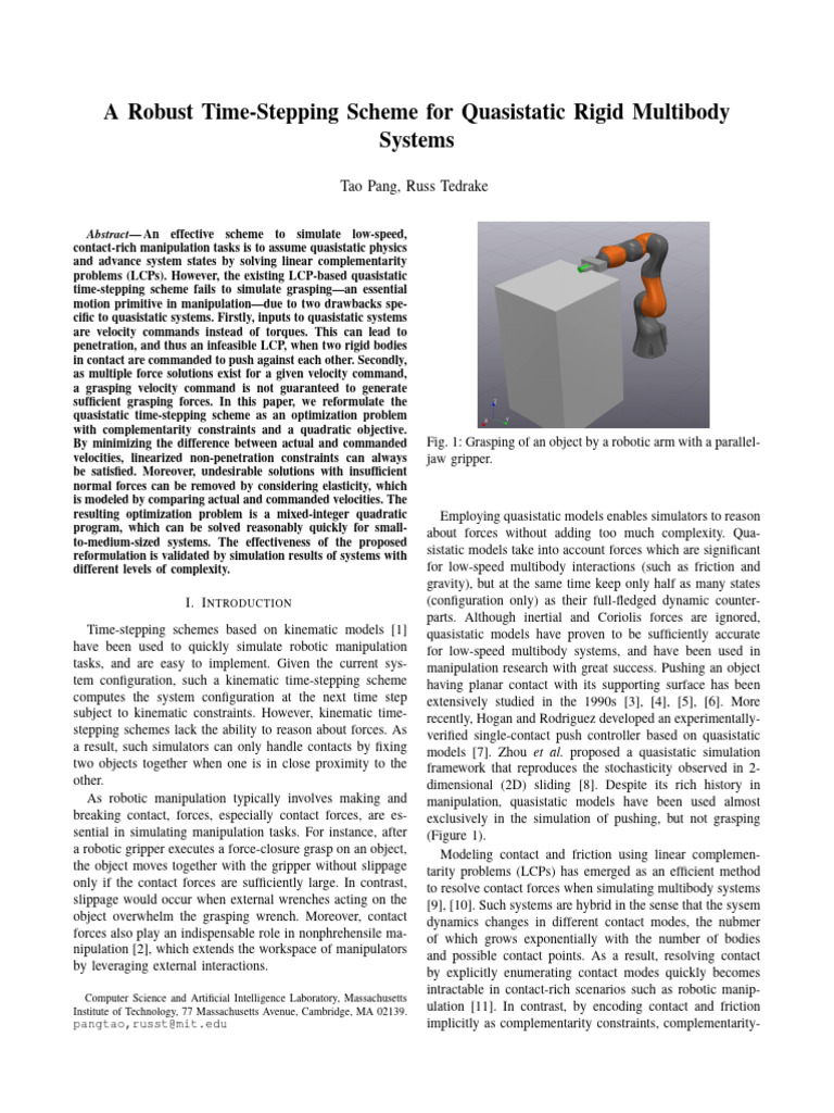 Quasi Static Time Stepping Scheme | PDF | Force | Mathematical Optimization