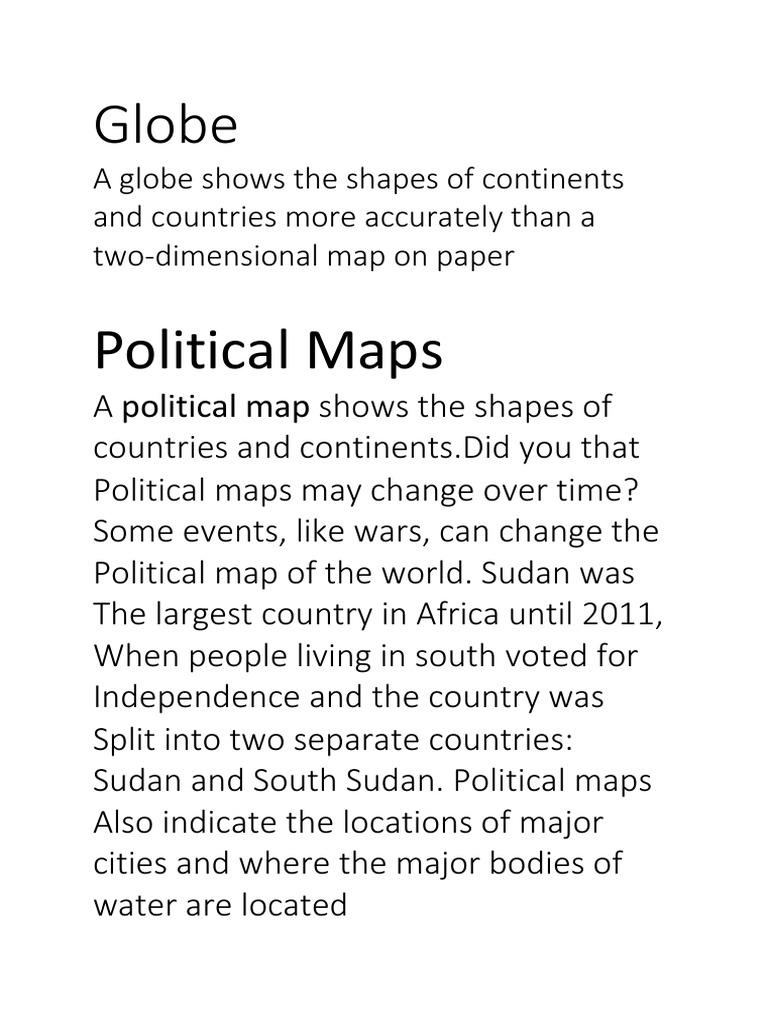 Globe: Political Maps | PDF