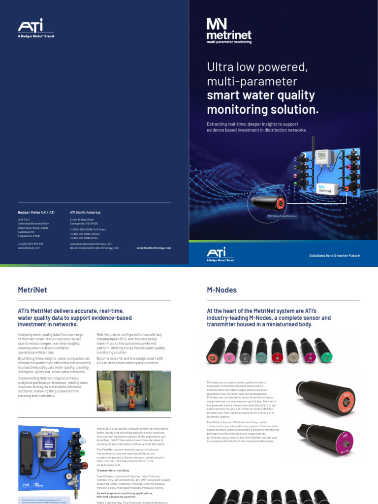 Water Analyzers Datasheets Together | PDF | Sensor | Silver