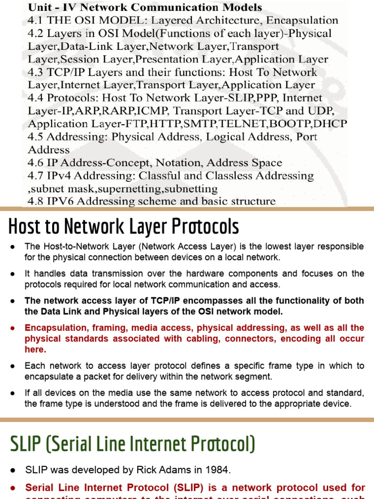 Host-to-Network Layer Protocols Overview | PDF | File Transfer Protocol ...