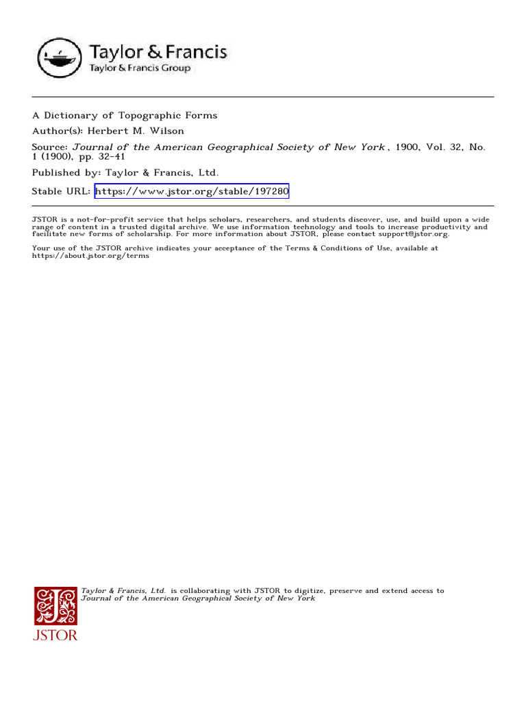 DIctionary of Topographic Forms | PDF | Stream | Valley
