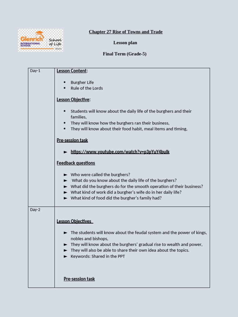 Lesson Plan 8 | PDF
