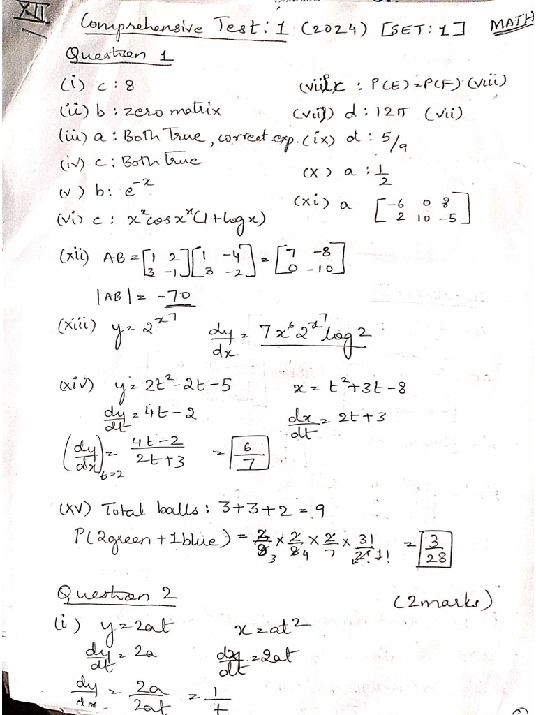 AnswerKey 2024 Set 1 | PDF