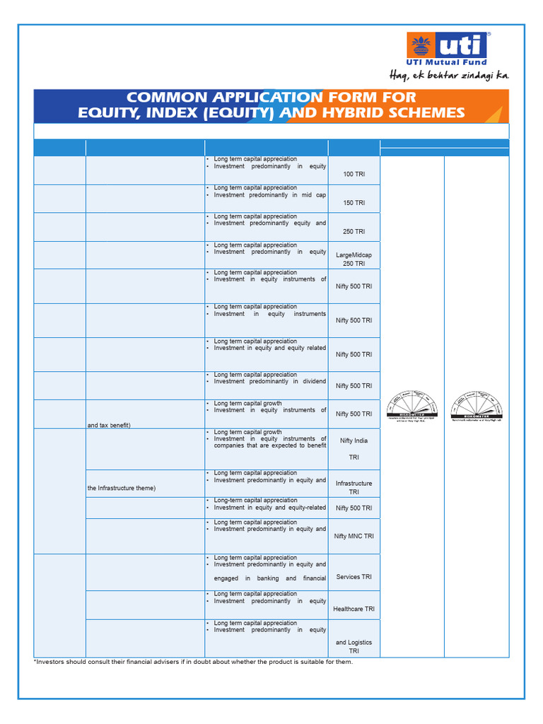 UTI Common Equity Form Nov 2023 | PDF | Investing | Exchange Traded Fund