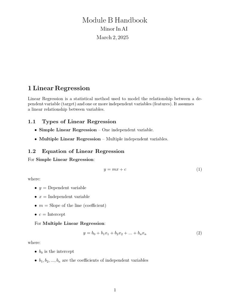 Module B Handbook | PDF | Support Vector Machine | Regression Analysis
