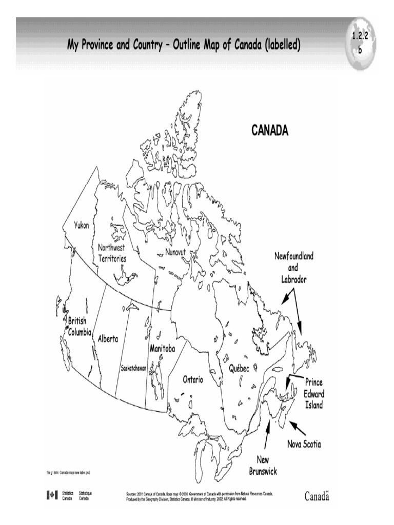 Labelled Map of Canada | PDF