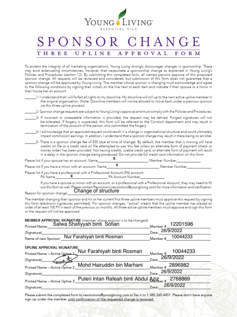 3 Upline Approval Form | PDF | Payments
