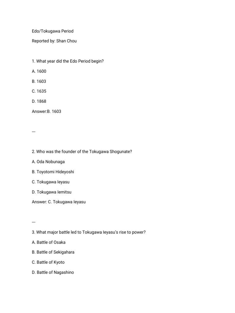 Edo - Tokugawa P-WPS Office | PDF