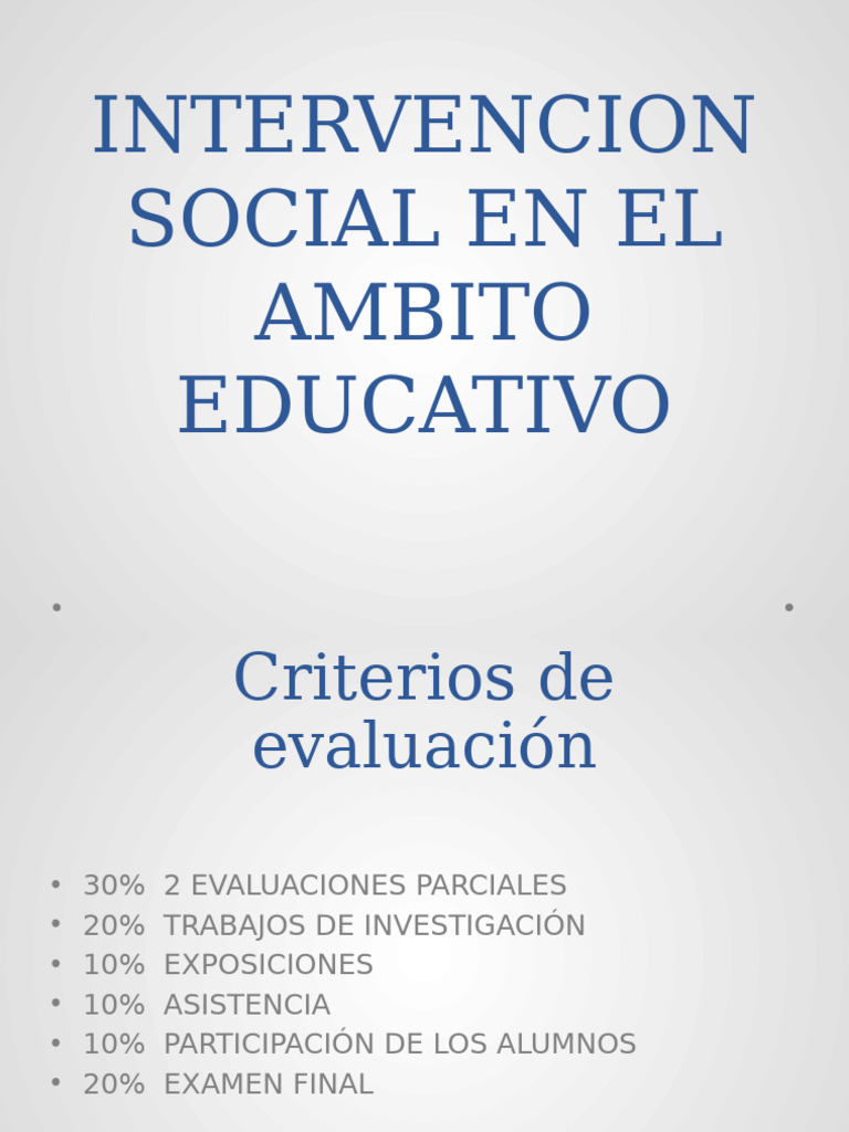 Intervencion Social en El Ambito Educativo | PDF | Aprendizaje ...