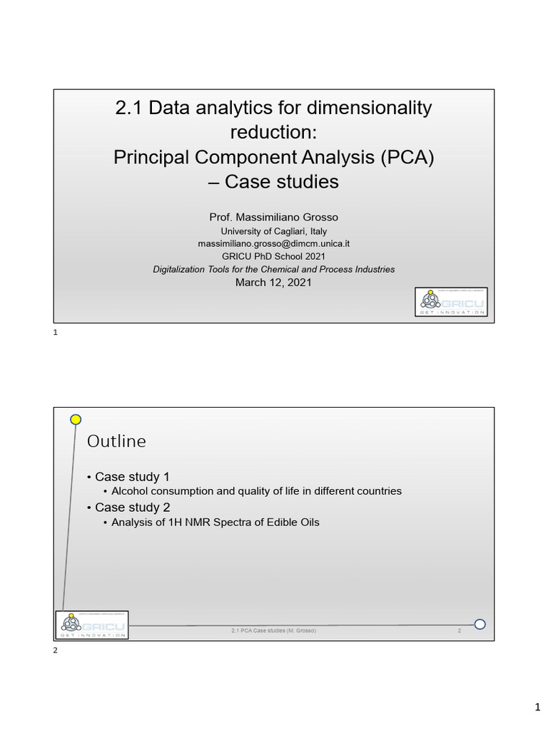 2 - 4 Principal Component Analysis (PCA) - CaseStudies | PDF | Principal Component Analysis ...