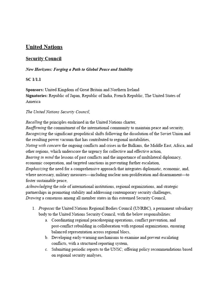 MUN 2025untitled Document | PDF | United Nations Security Council ...