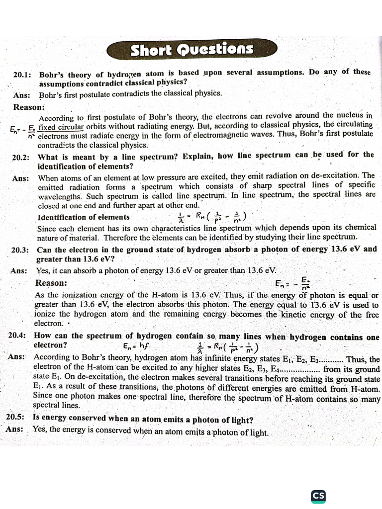 Chapter 20 (Exercise) | PDF