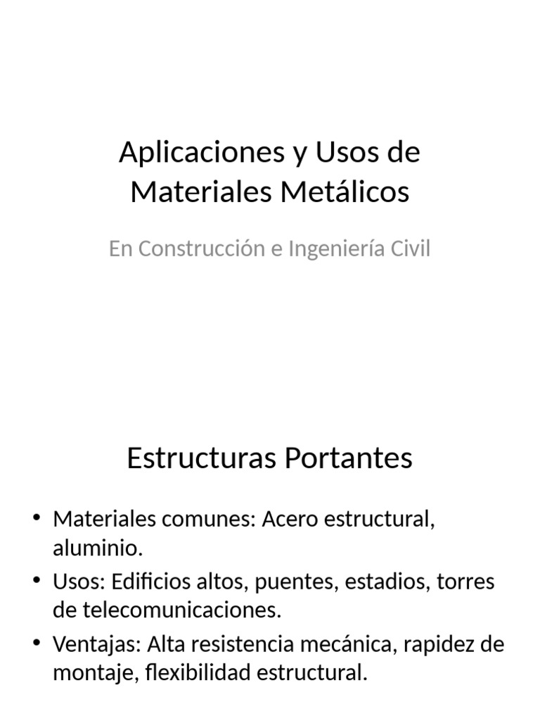 Materiales_Metalicos_Construccion | PDF