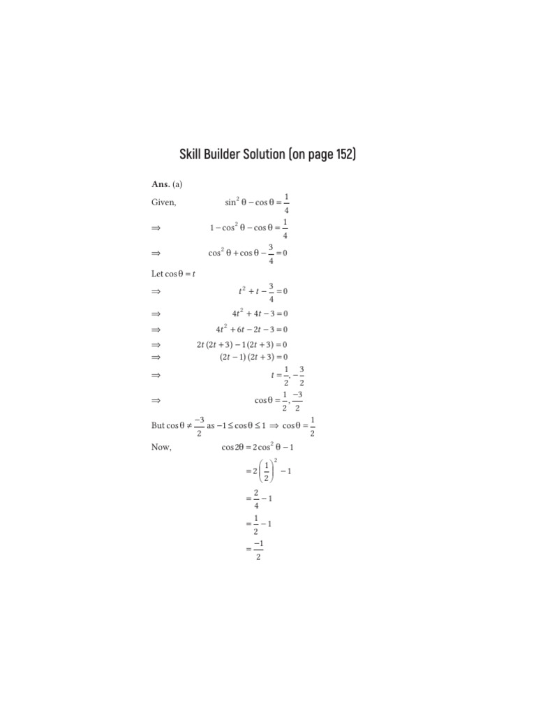 Trigonometric Equation Solution Steps | PDF