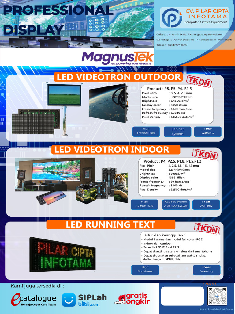 Brosur Professional Display | PDF | Display Technology | Film And Video Technology