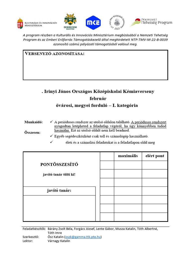 2023 II Fordulo I Kategoria Megoldas | PDF