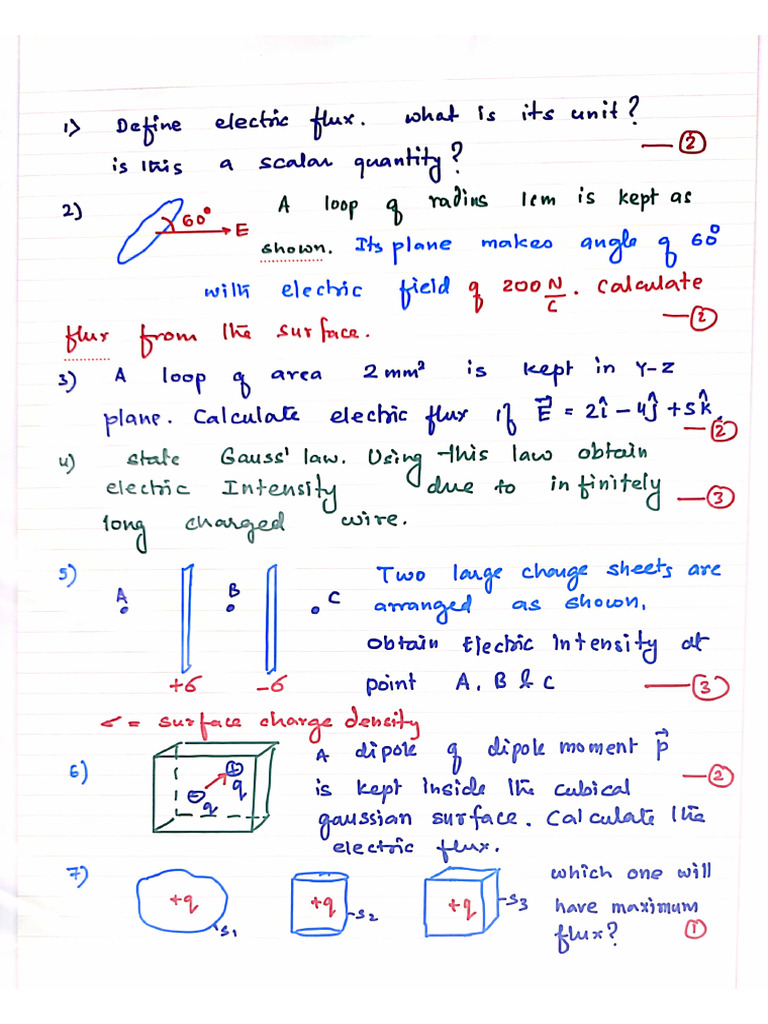 Gauss Law Test | PDF