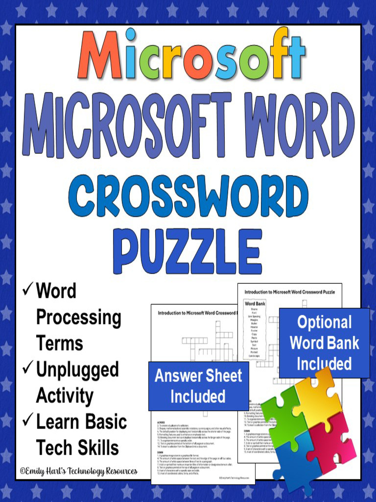 MICROSOFTWORDIntroductiontoMicrosoftWordBasicTermsCrosswordPuzzle 1 ...