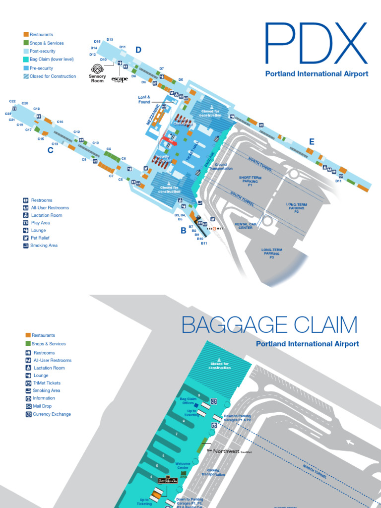 PDX Airport Food and Terminal Map | PDF | Chess | Chess Theory