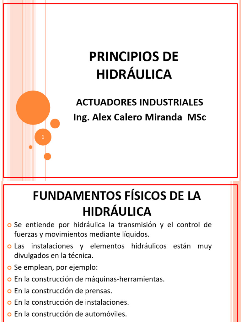 03-Principios de Hidraulica | PDF | Presión | Bomba