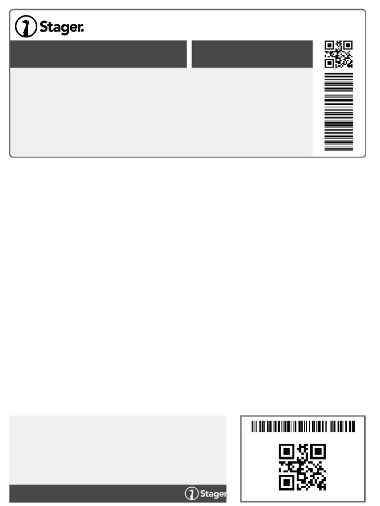 Stager Tickets - MONO 20 BV - Order NR 6516642 | PDF