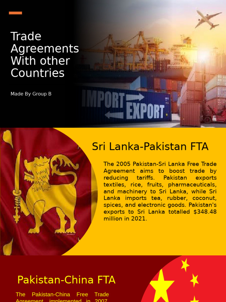 Pakistan's Key Trade Agreements Overview | PDF | Trade | United Arab ...