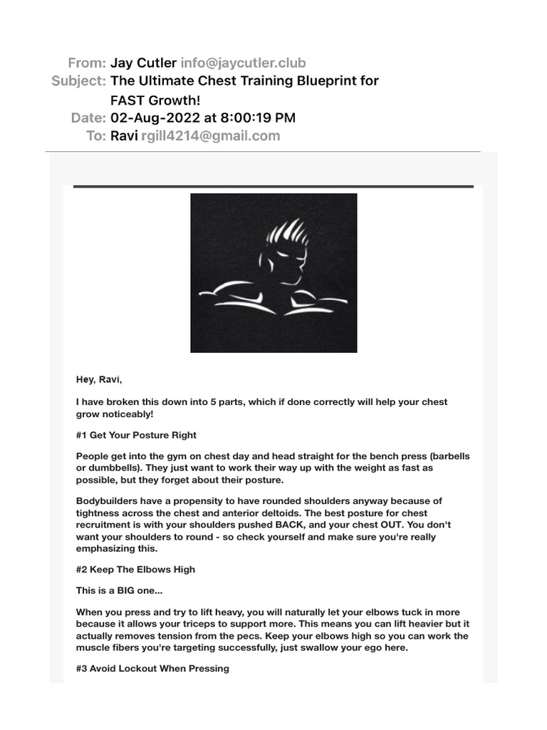 The Ultimate Chest Training Blueprint For FAST Growth! | PDF