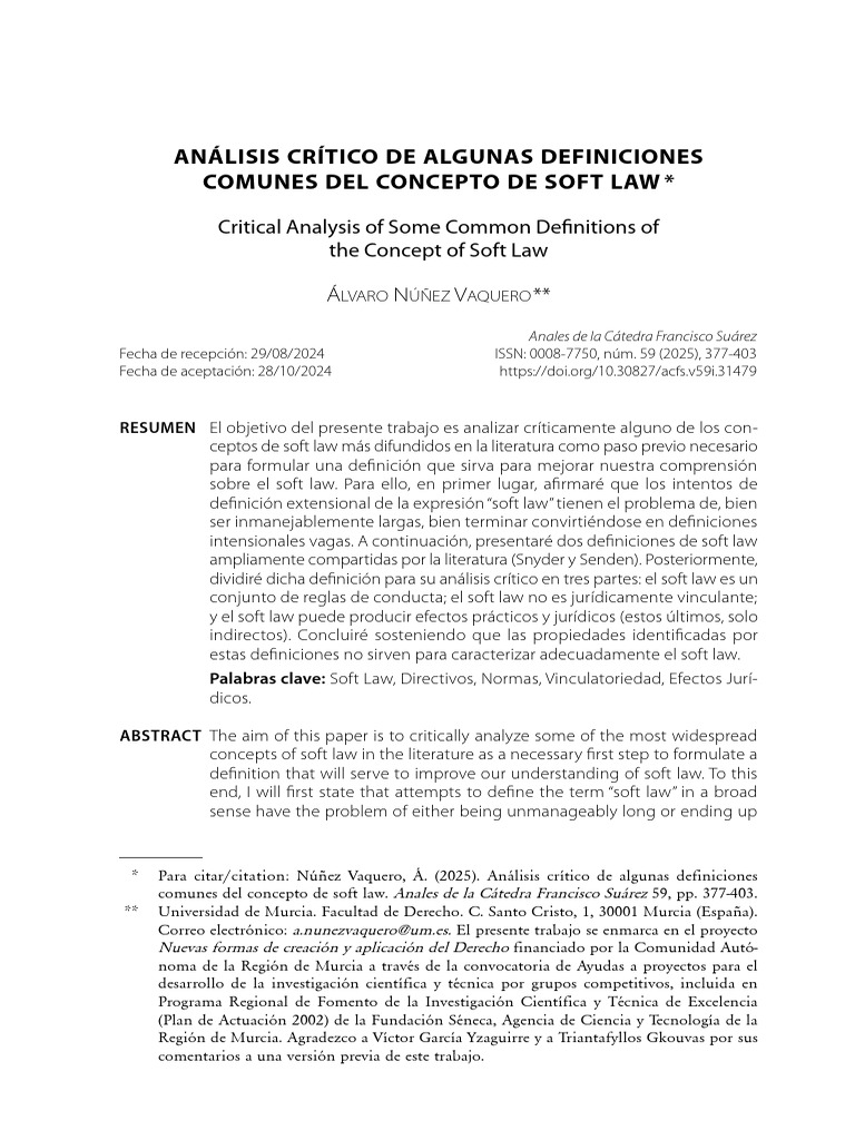 Analisis - Critico - de - Algunas - Definiciones-Soft Law | PDF ...