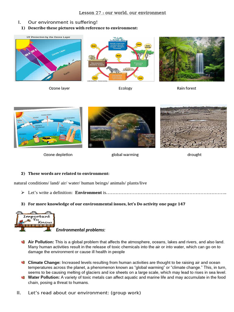 Environmental Issues and Solutions | PDF | Natural Environment ...
