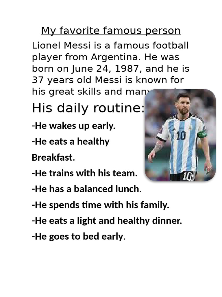 My Favorite Famous Person | PDF