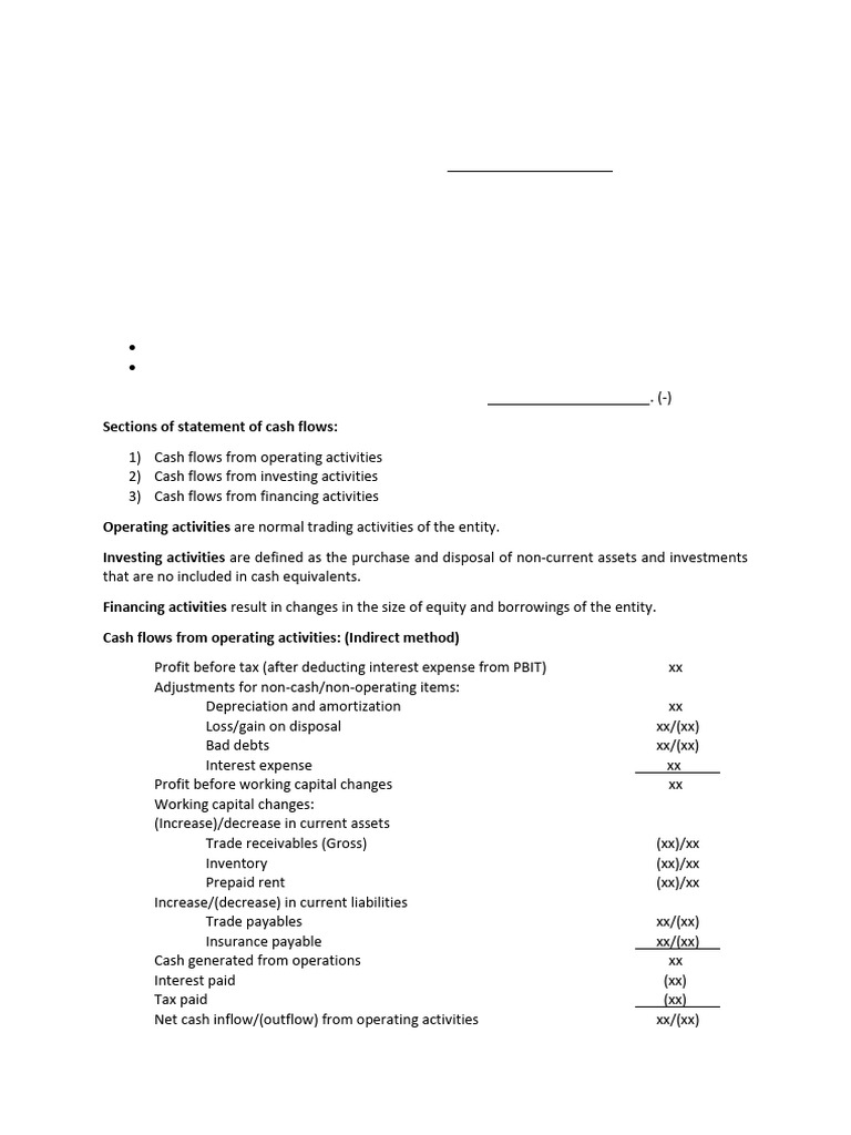 IAS 7 Statement of Cash Flows | PDF | Cash Flow Statement | Expense