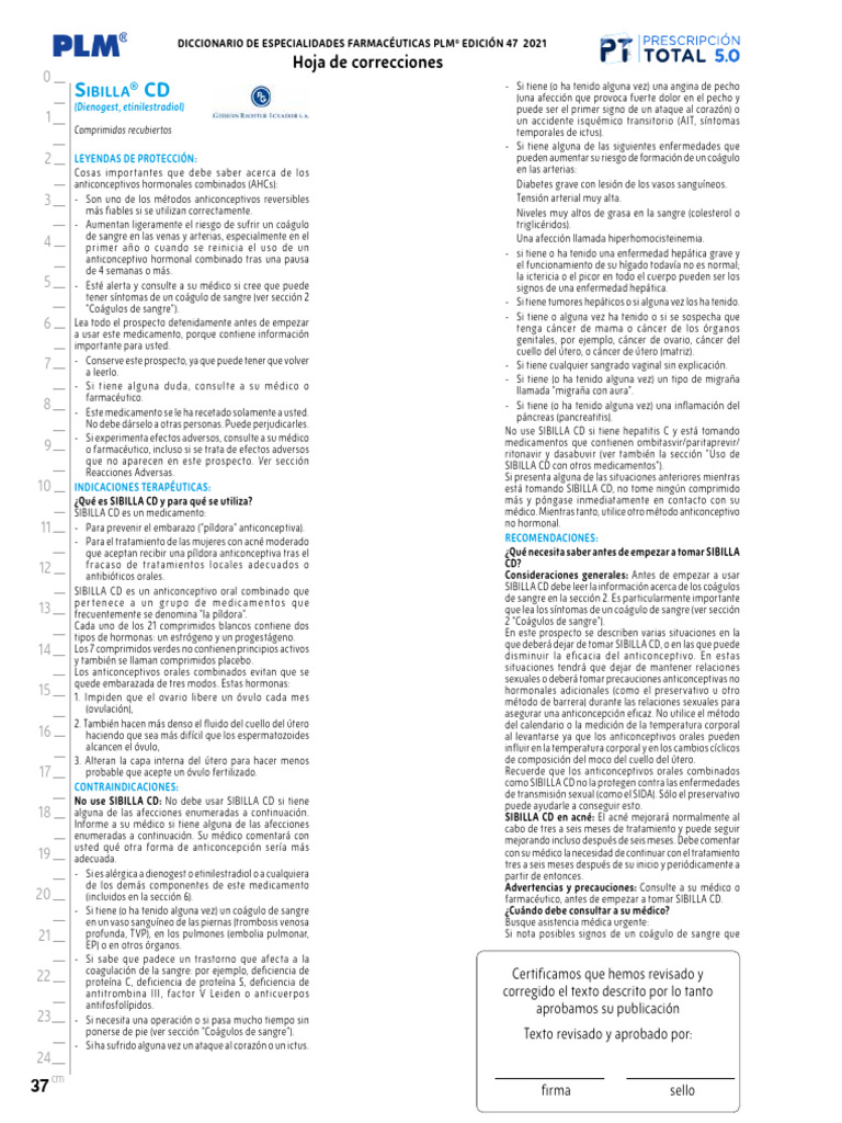 Gedeon Sibilla CD | PDF | Píldora anticonceptiva oral combinada ...