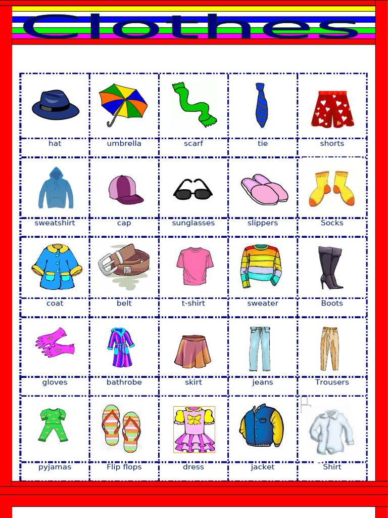 13790 Clothes Pictionary | PDF