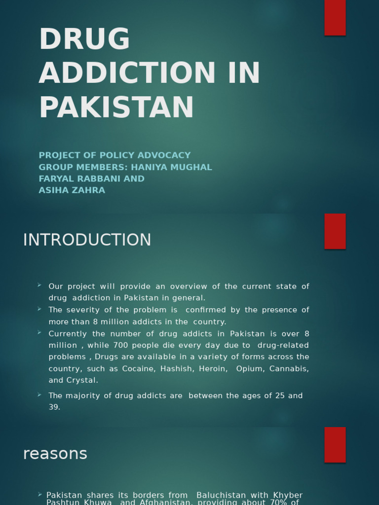 Drug Addiction Crisis in Pakistan | PDF | Substance Abuse ...