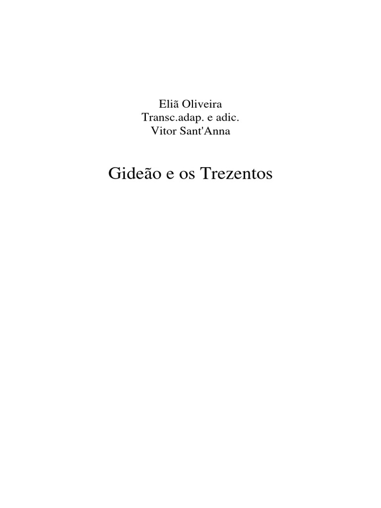 Gideão e Os Trezentos | PDF | Music Production | Elementary Organology