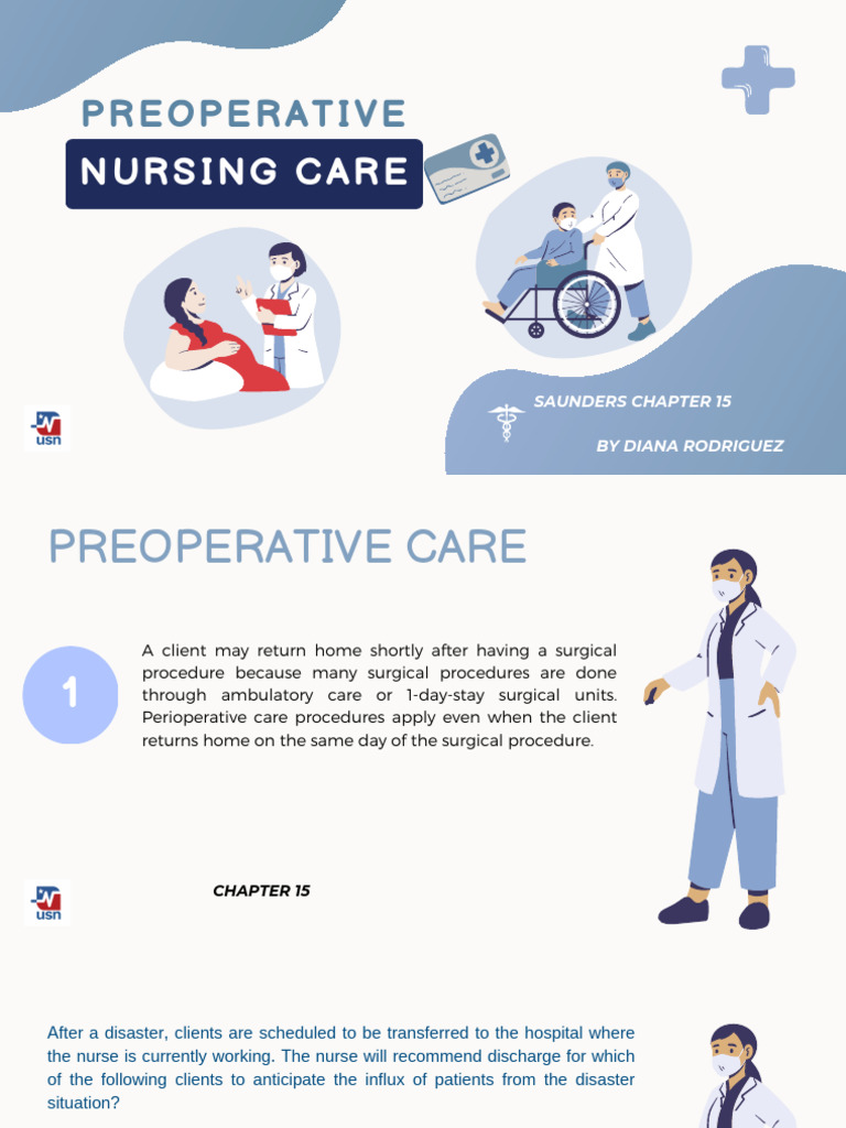 Preoperative Nursing Care | PDF | Surgery | Pneumonia
