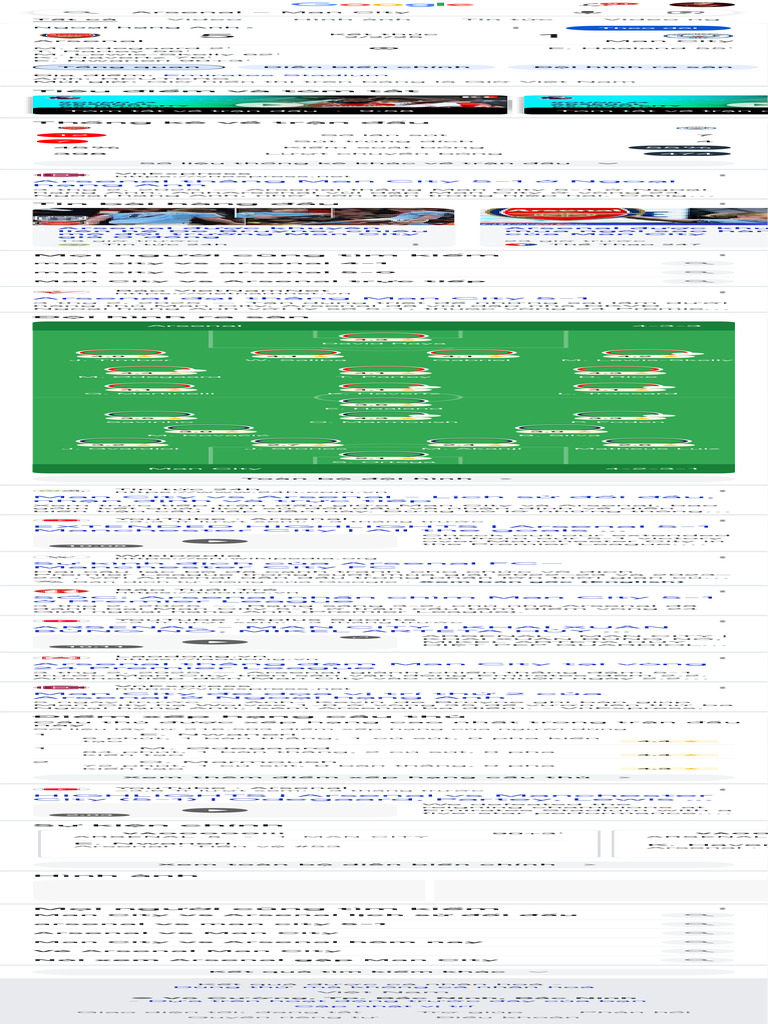 Arsenal - Man City - Tìm Trên Google | PDF
