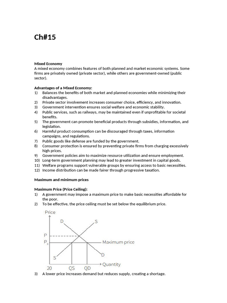 Understanding Mixed Economy Benefits | PDF | Elasticity (Economics ...