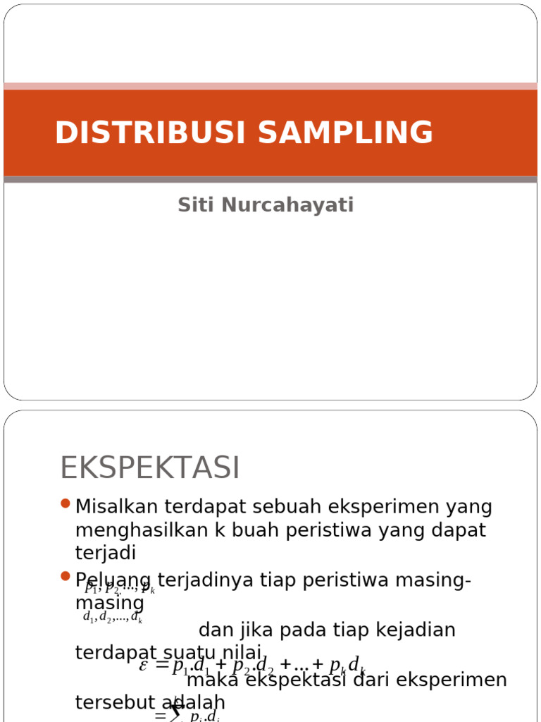 Distribusi Sampling (2) Lanjutan | PDF