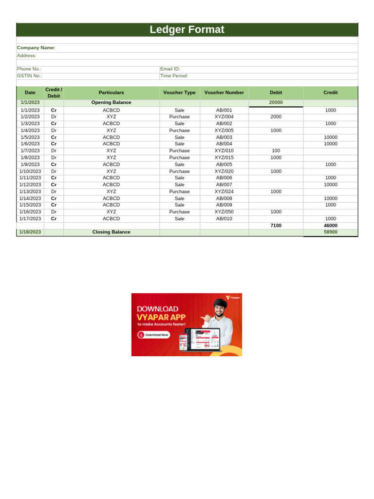 Tally Ledger Format Overview | PDF