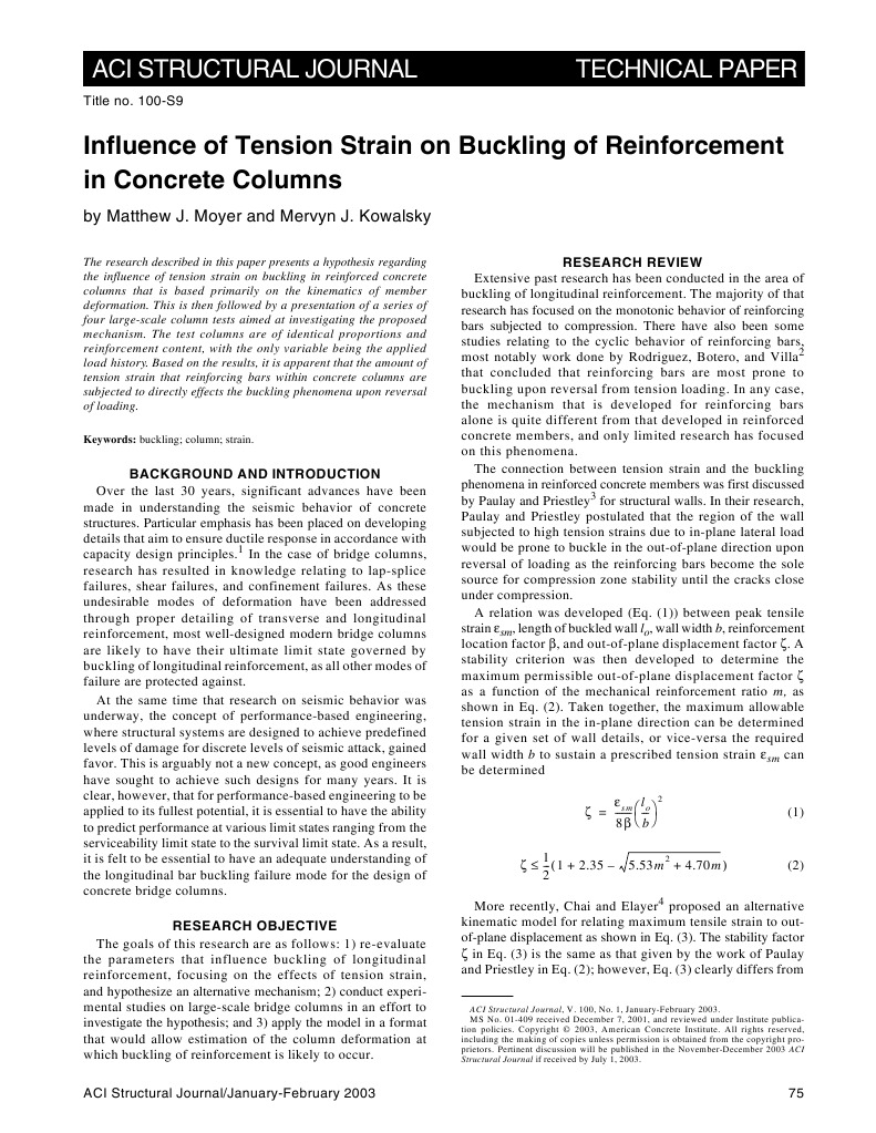 100-S09influence of Tension Strain On Buckling of Reinforcement in ...
