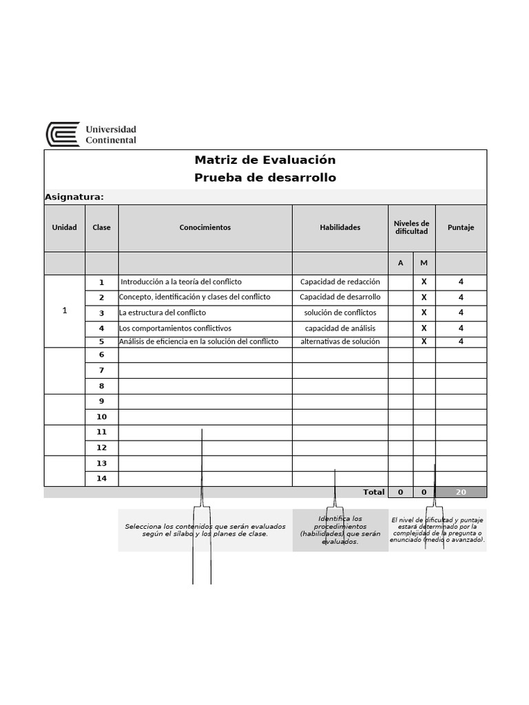 C1 - S2 - Prueba de Desarrollo - Matriz | PDF