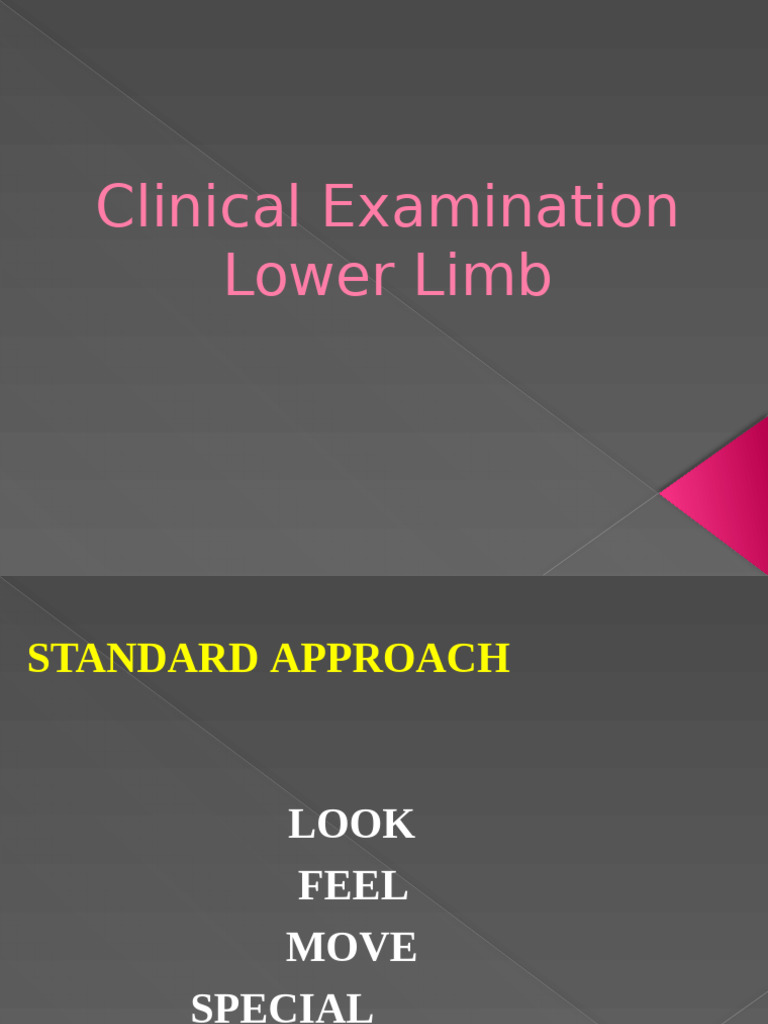 lower limb examination | PDF | Foot | Knee