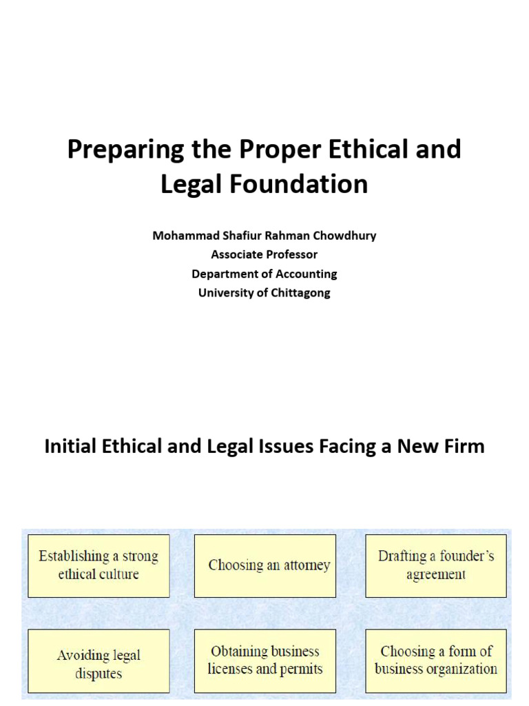 Ethical and Legal Foundations for Startups | PDF | S Corporation | Sole ...
