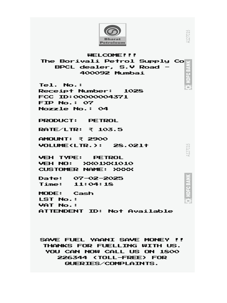 FCC ID on Petrol Bill Explained | PDF